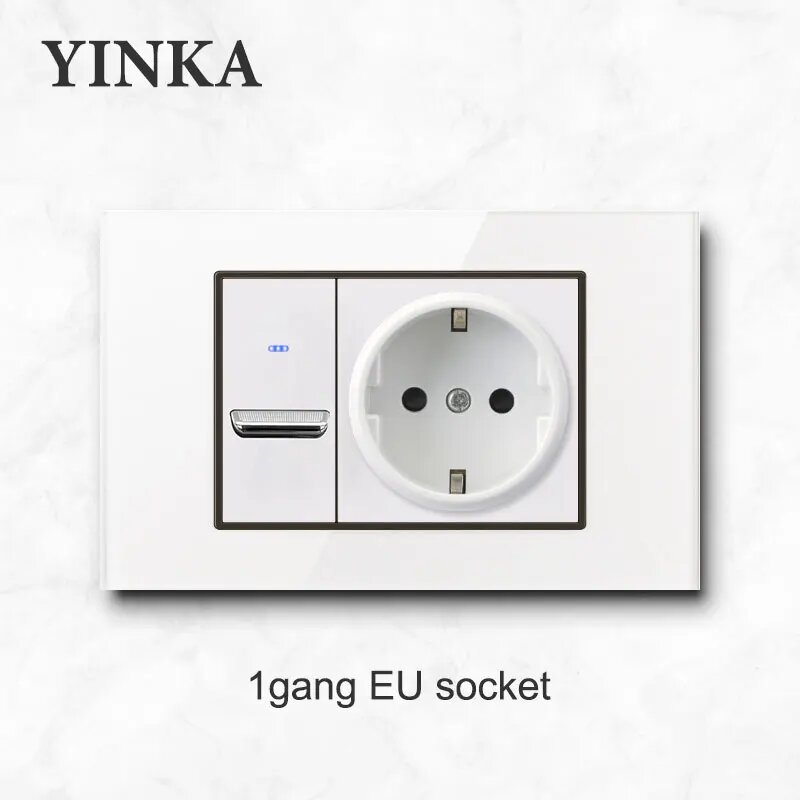 Розетка YNKA 1gang EU, белая