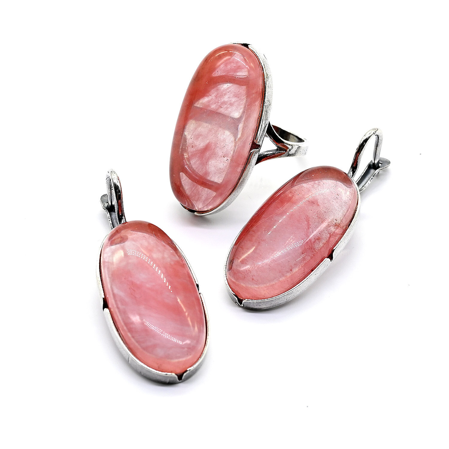 Комплект бижутерии: кольцо, халцедон