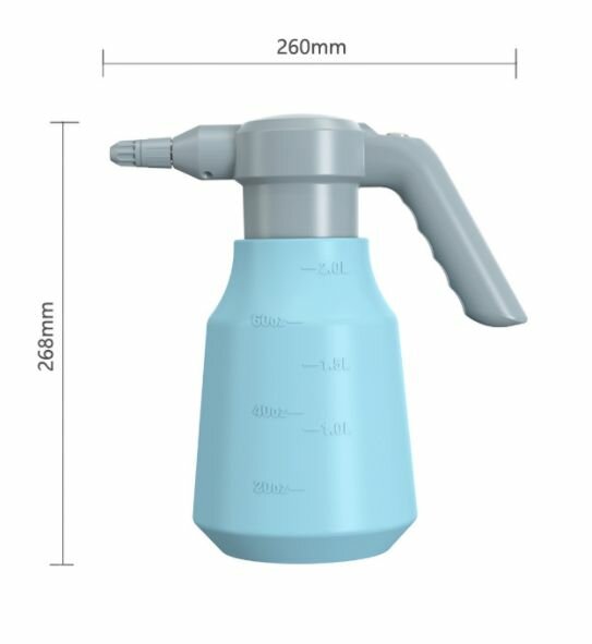 Опрыскиватель садовый автоматический аккумуляторный, 2 литра / распылитель для мойки машины, уборки дома, пульверизатор