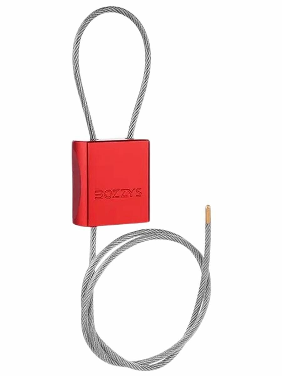 Тросовый блокиратор-замок из алюминия, трос 1,0 м, 4,0 мм