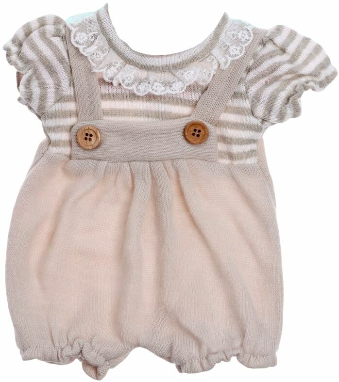 Костюм для куклы "Малыш", одежда для куколки и пупса 40-43 см, кукольный наряд, готовый гардероб, цвет серый