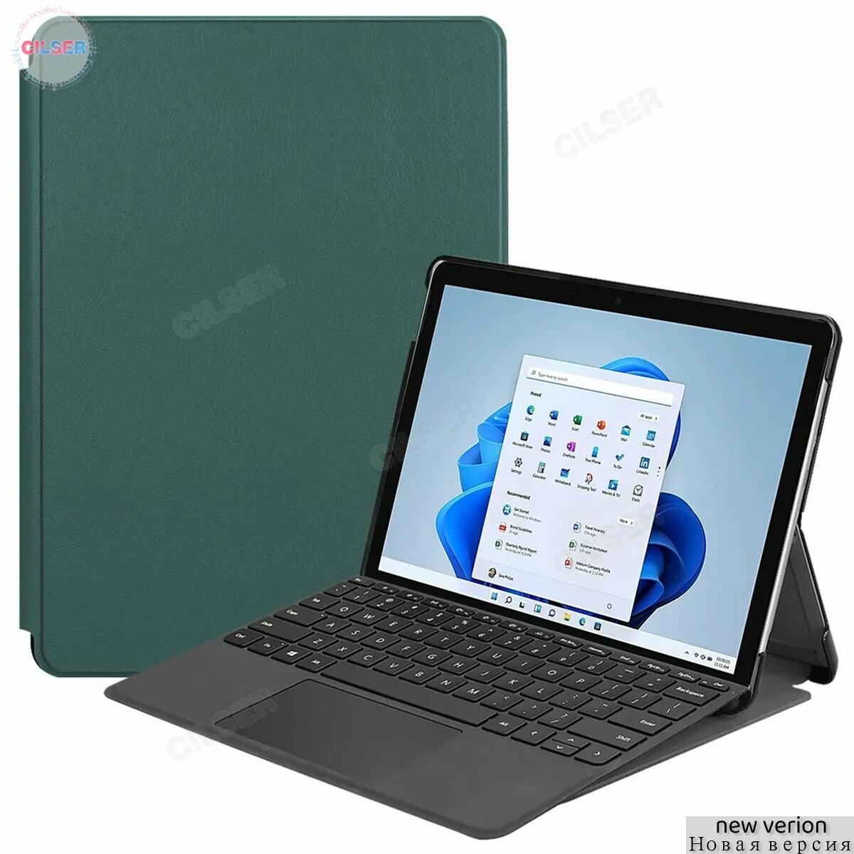 Чехол для Surface Pro 8 темно-зеленый