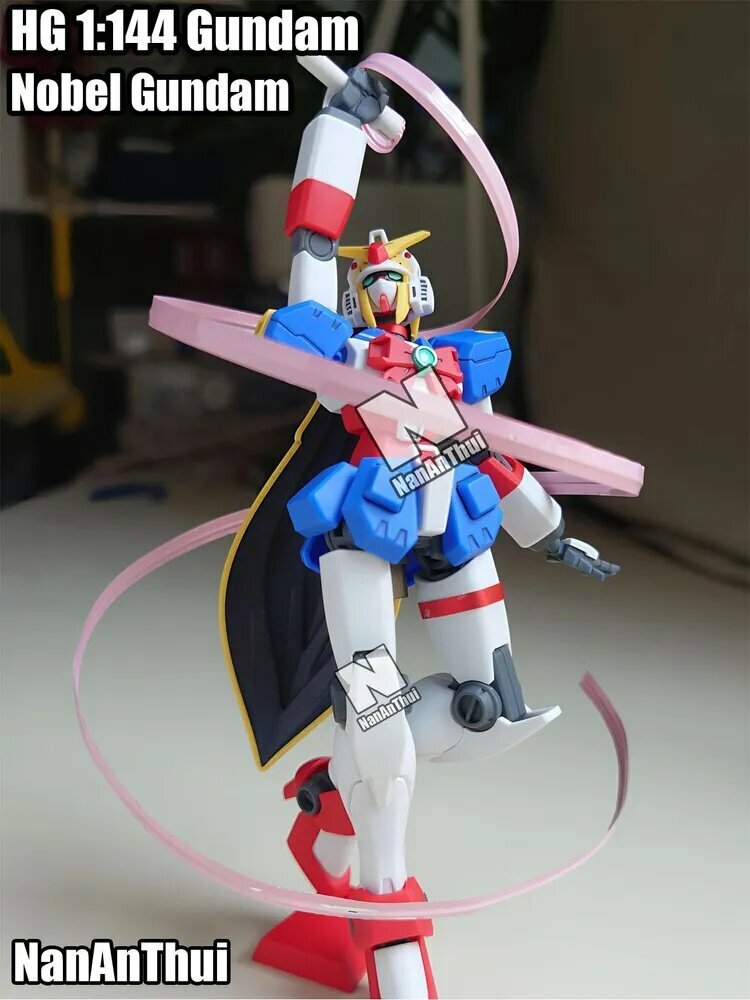 Сборная Игрушечная фигурка модель HG 1:144 Nobel Gundam, Высококачественная модель, Поставляется с бесплатными наклейками и кронштейнами.