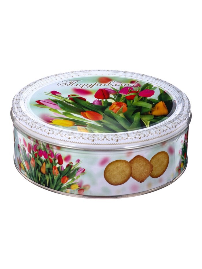 Печенье сдобное со сливочным маслом "Тюльпаны" 400г 10973928