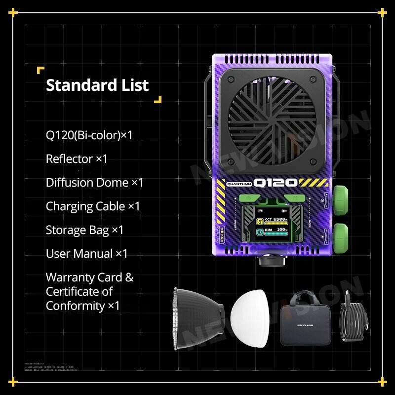 AMBITFUL SIDANDE Q120 двухцветный накамерный светодиодный светильник