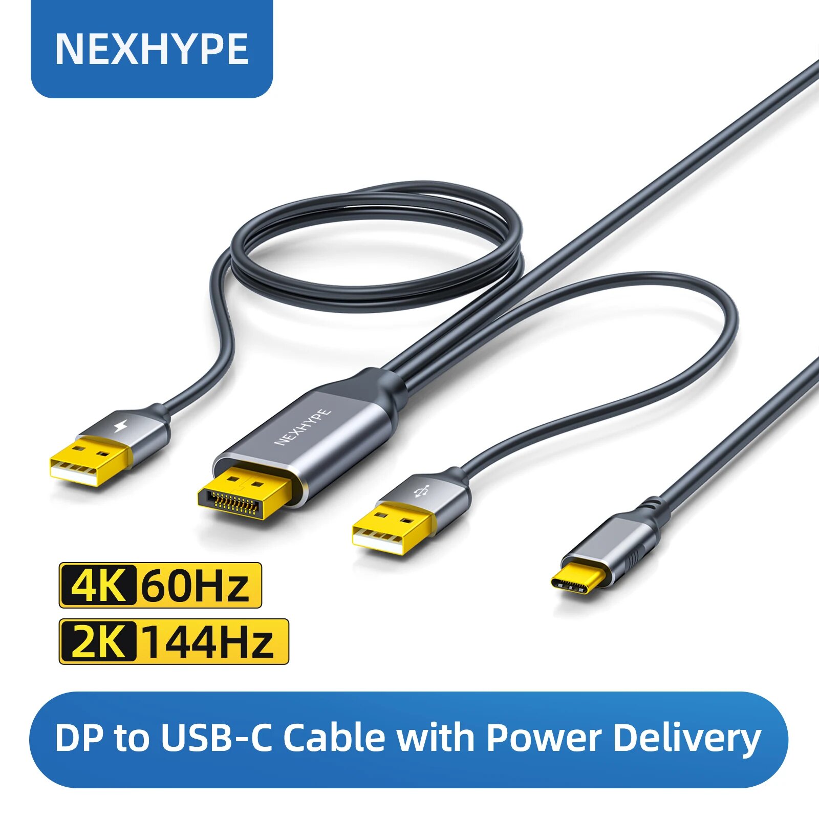 Кабель DisplayPort в USB-C 3 м NEXHYPE