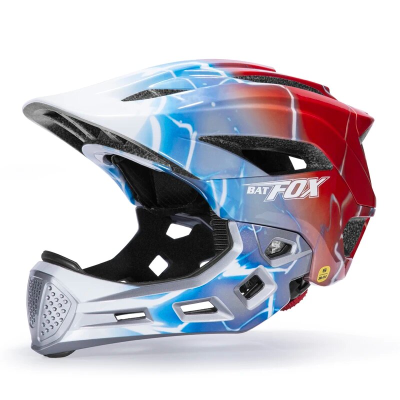 Детский MTB шлем BATFOX белый JC012-350-Blue