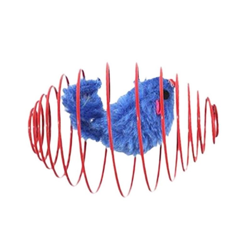 Интерактивная Игрушка Для Кошек Милые Плюшевые Мышки в Шариках из Железной Проволоки Кошка Играет в Ловлю Обучающая Игрушка для Котенка Зоотовары