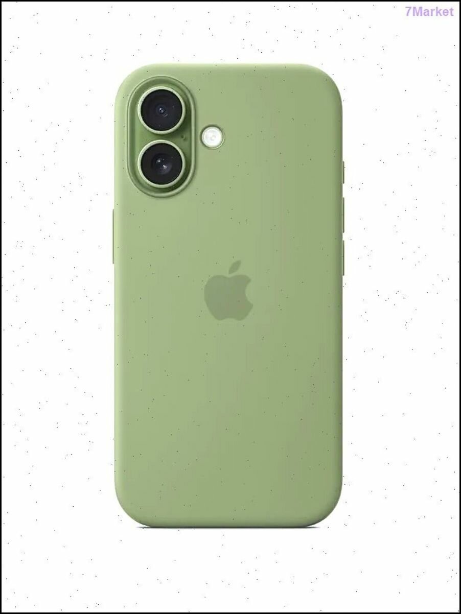 Чехол Цзэпан "Silicone", для iPhone 17, зеленый, противоударный, с MagSafe