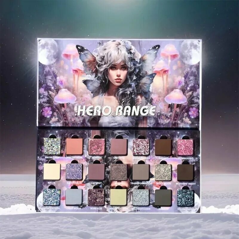 HER ORANGE Двадцатиодноцветные тени для век cold moonlight матовые перламутровые мигающие многофункциональные тени для век