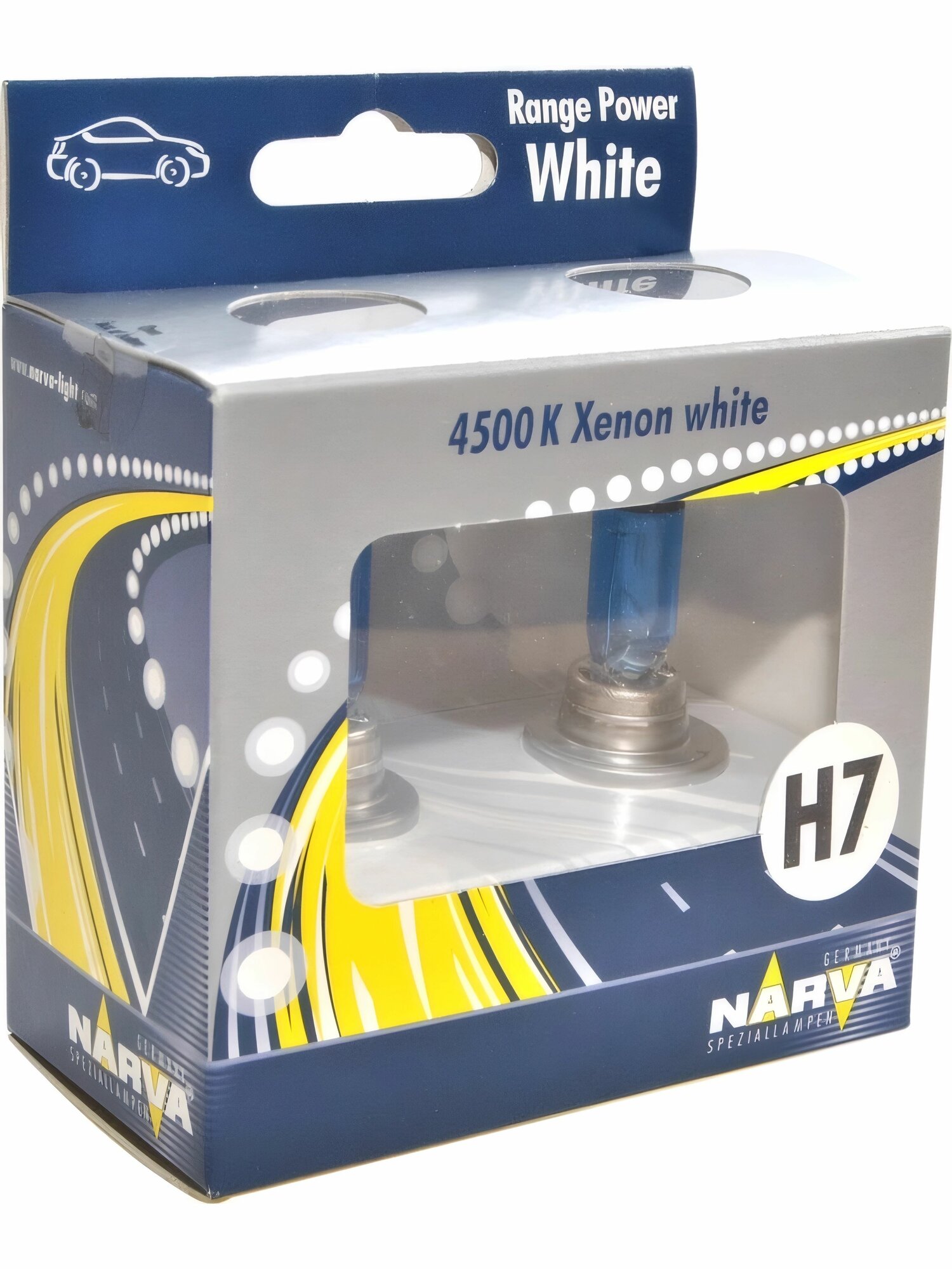 Лампа галогенная NARVA RANGE POWER H7 12V 55W WHITE (2шт)