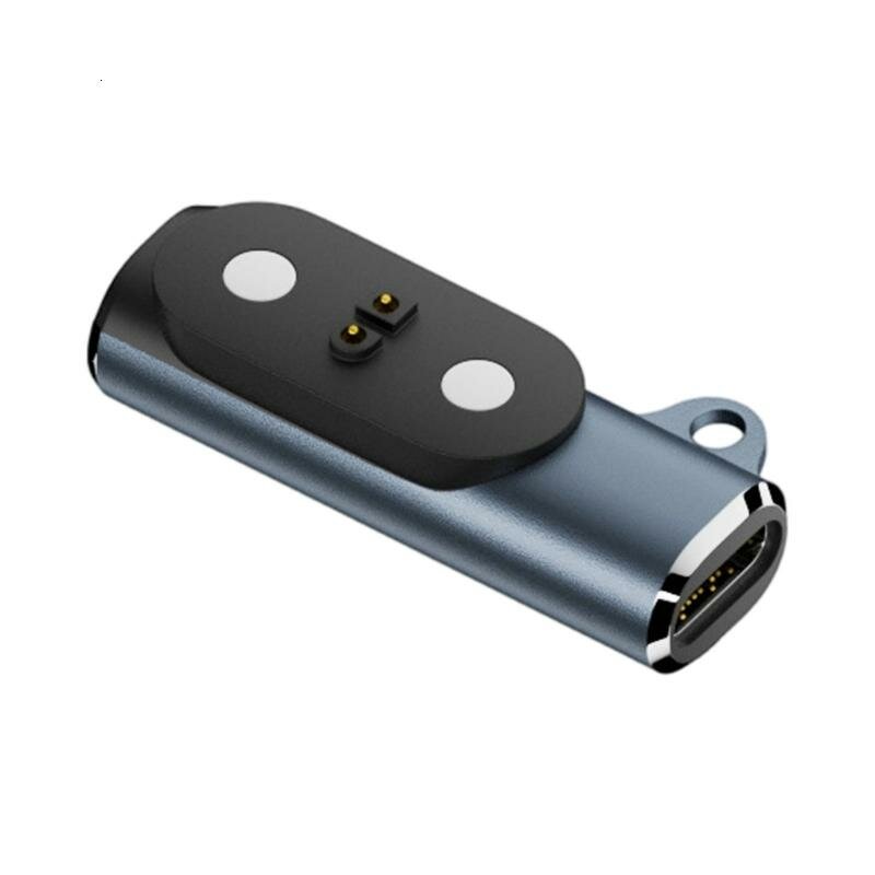Магнитный адаптер USB-C для зарядки наушников, Синий - 2-контактный