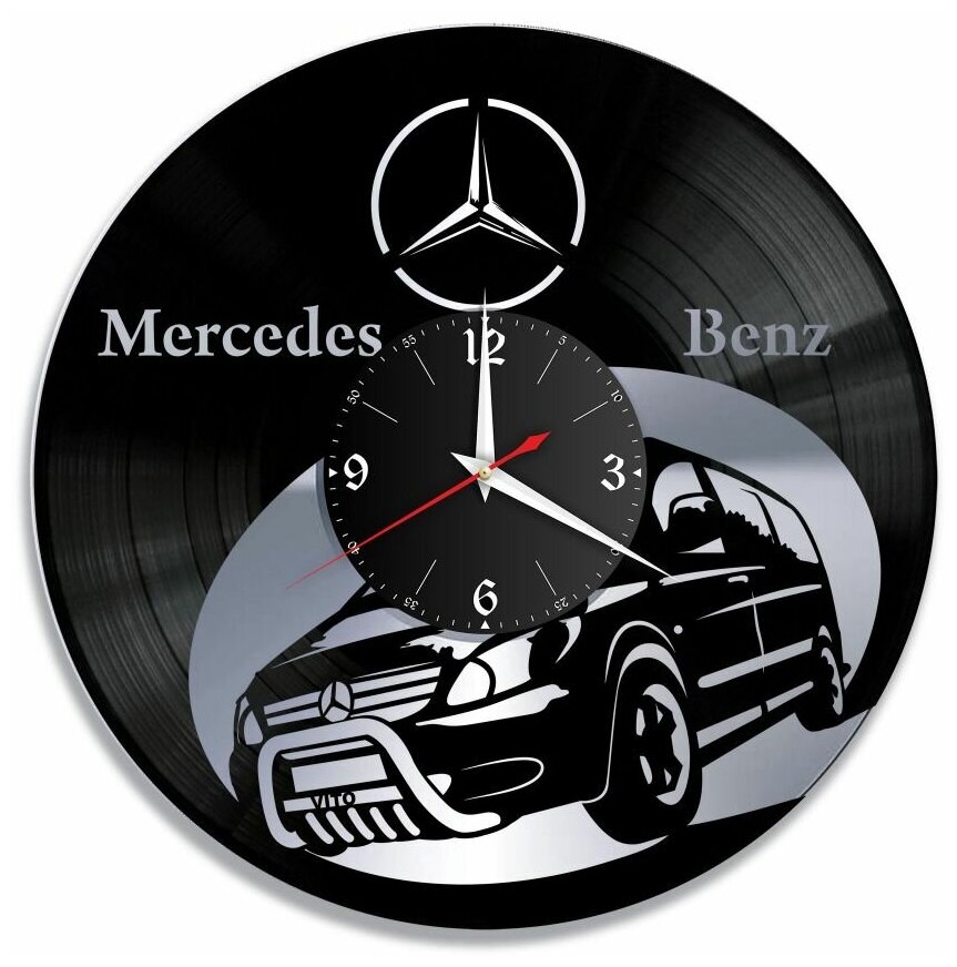 Часы из винила Redlaser "Mercedes (VITO), Мерседес Бенц Вито" VW-12009-2
