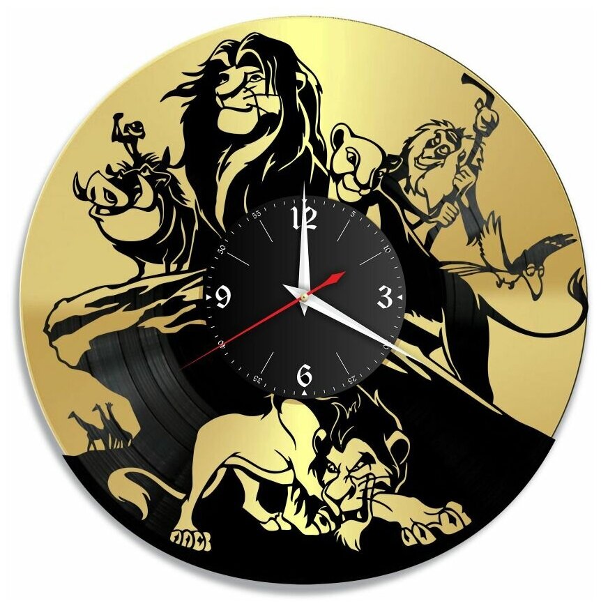 Часы из винила Redlaser "Король Лев, The Lion King, Симба, Шрам, Дисней" VW-10332-1
