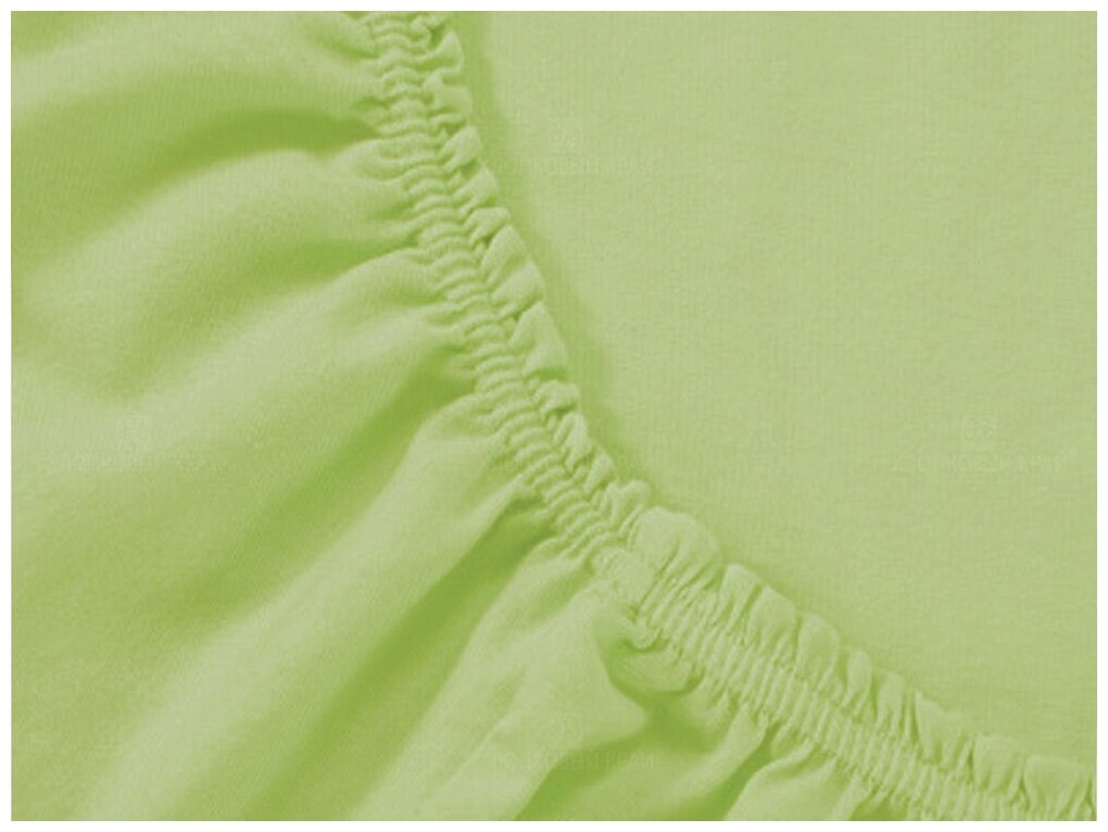 Простыня трикотажная на резинке 200х200х20 см априори салатовая