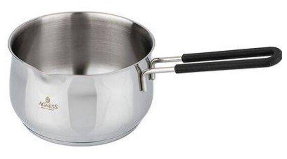 Ковш Agness монблан 16х10 см, 2 л, нерж сталь индукционное дно