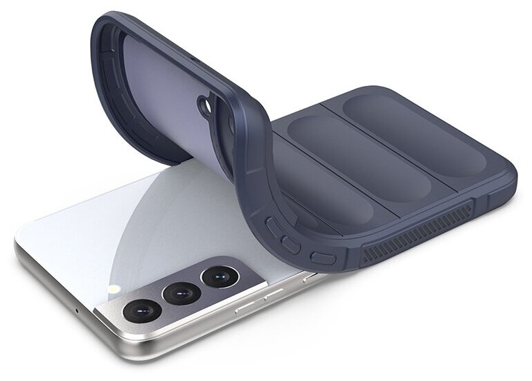 Противоударный чехол Flexible Case для Samsung Galaxy S22 синий