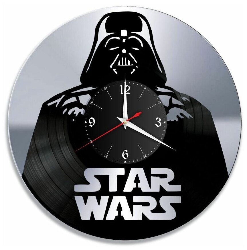 Часы из винила Redlaser "Звездные Войны (Star Wars), Дарт Вейдер" VW-10328-2