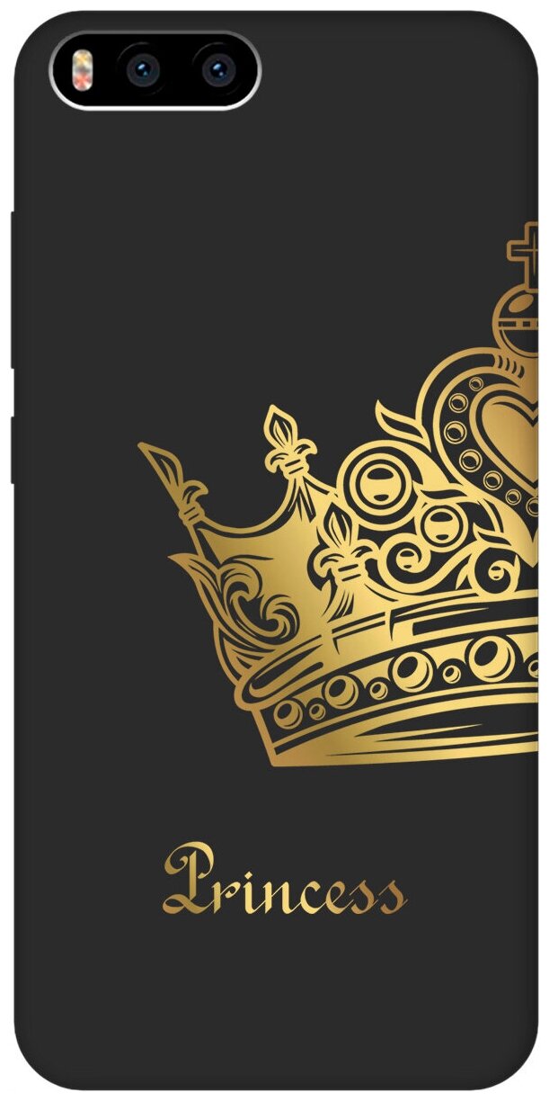 Матовый чехол True Princess для Xiaomi Mi 6 / Сяоми Ми 6 с 3D эффектом черный