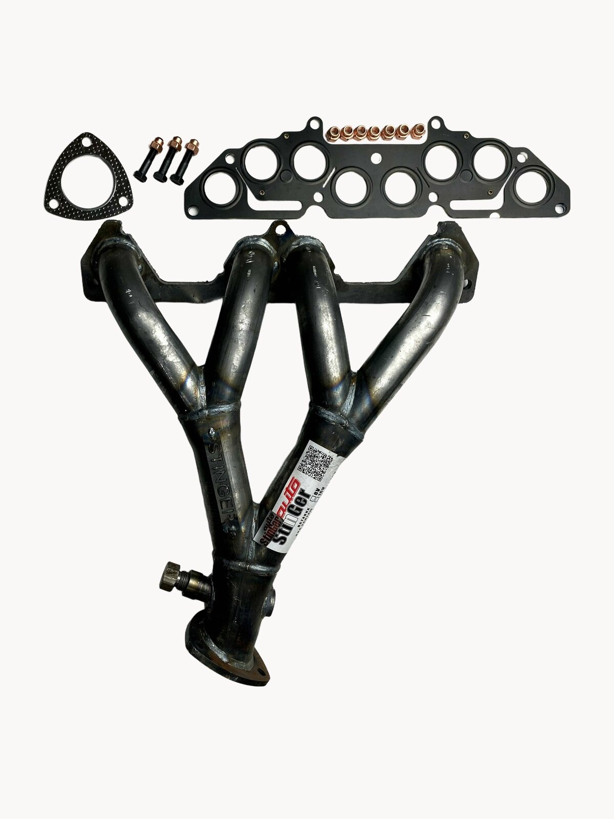 Выпускной коллектор паук 4-2-1 (вставка замены катализатора) для LADA 8V 1.6L Priora/granta/kalina/2110-15 (комплект с прокладками, гайками, болтами)