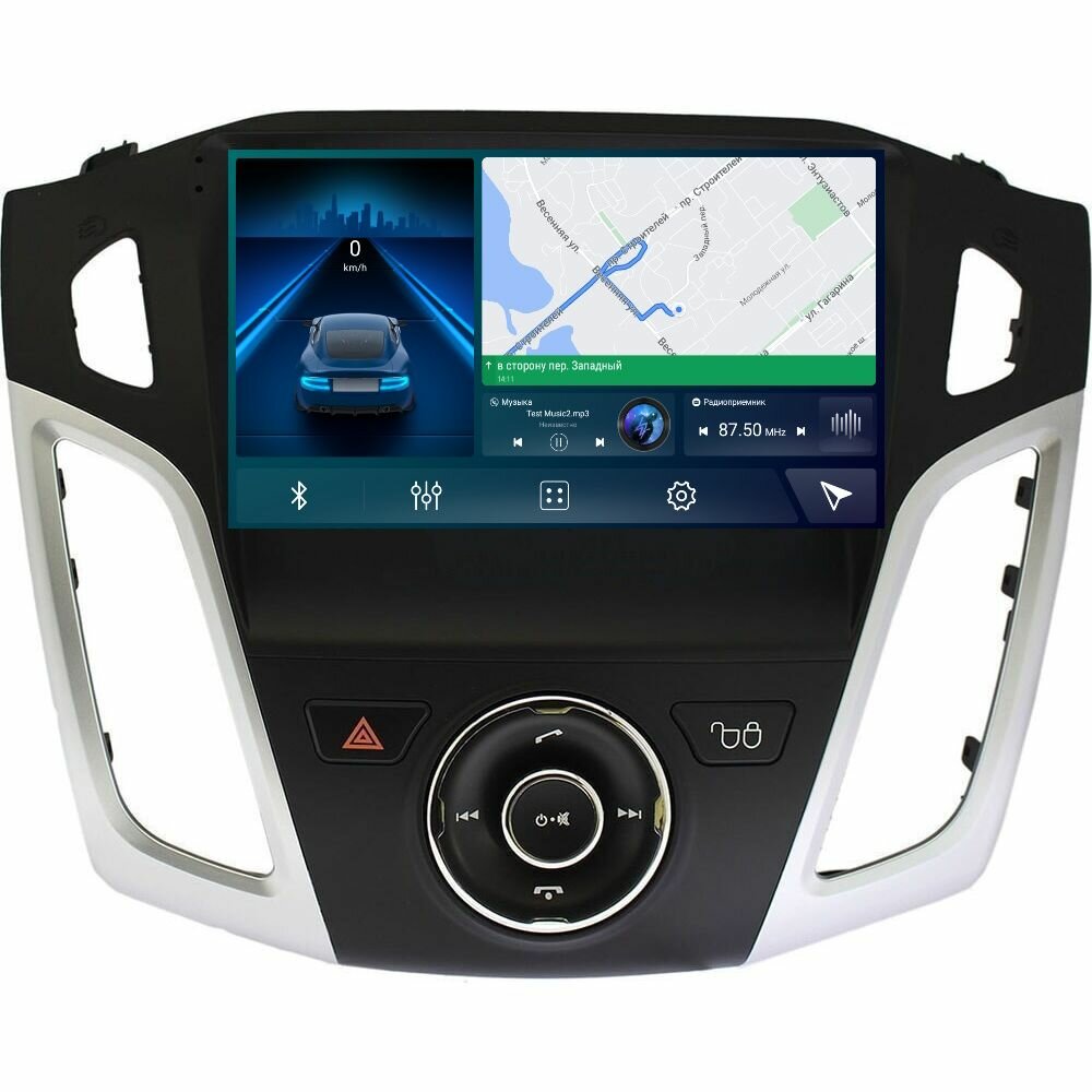 Магнитола CRS-300 Форд Фокус 3 с Джостиком Ford Focus 3 - Android 13 - Процессор 8 ядер - Память 4+64Gb - Carplay - DSP 36 полос - 4G(Sim)