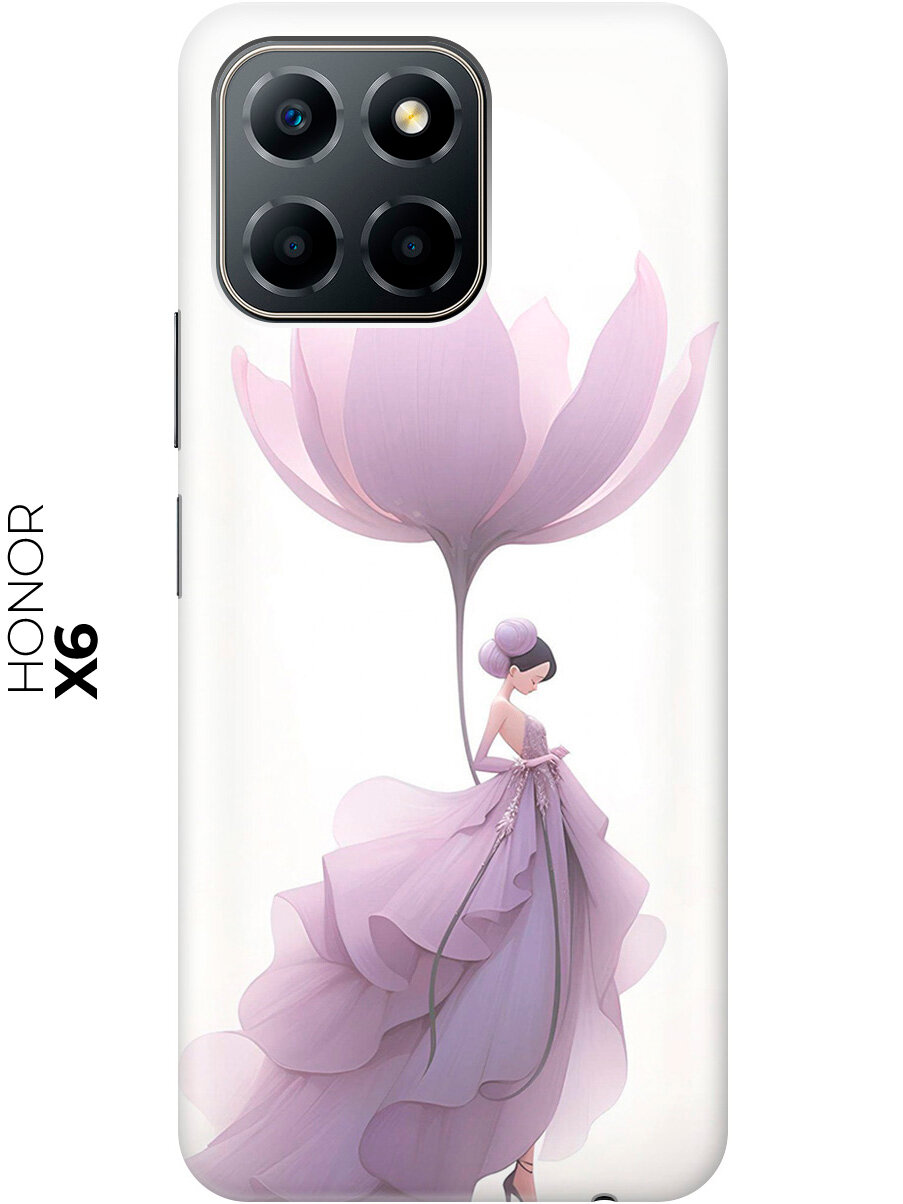 Силиконовый чехол на Honor X6 / X8 5G / Хонор Х6 / Х8 5Г с рисунком "Цветочная девушка"