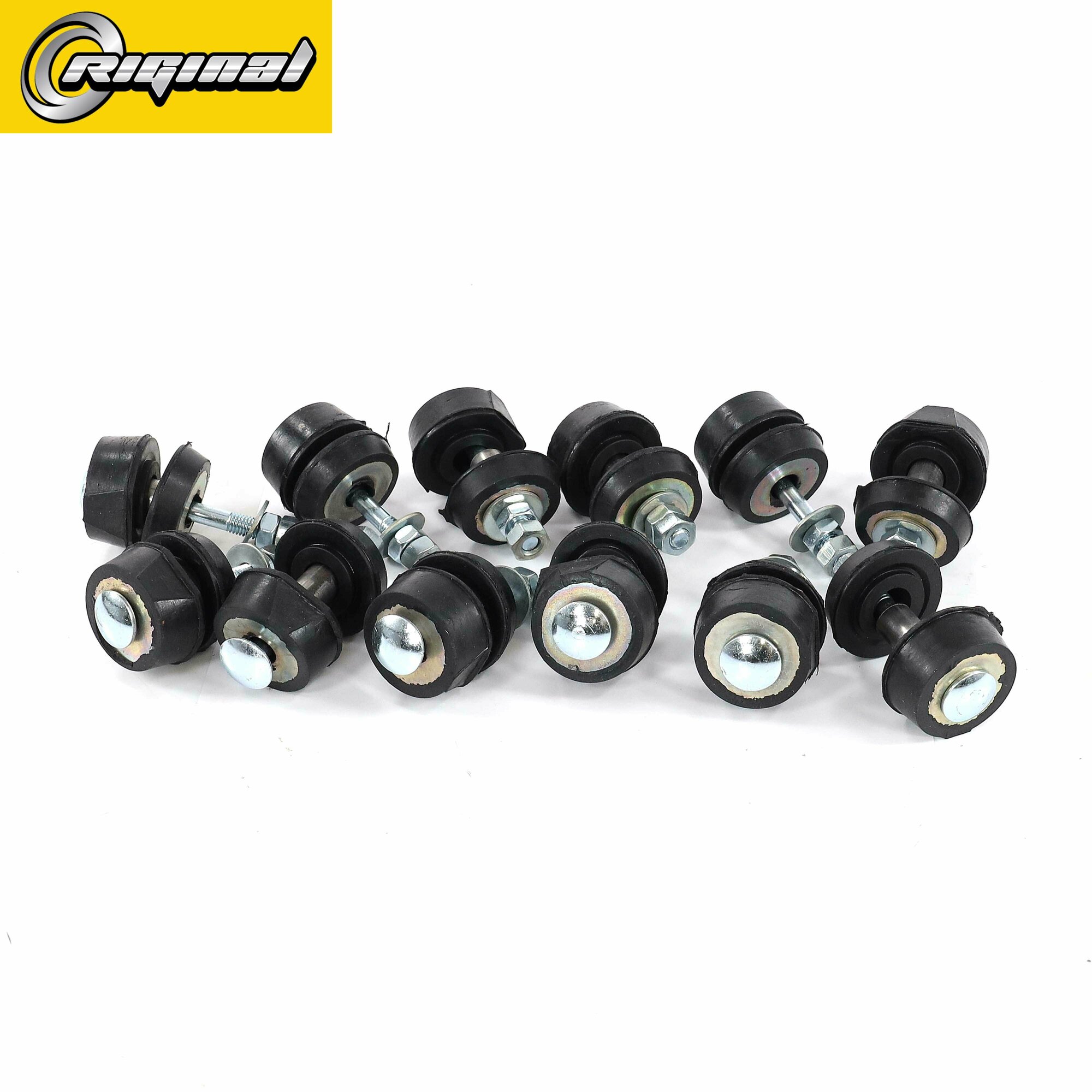 Ремкомплект крепления кузова Riginal (подушки+болты) для а/м УАЗ-469,3151, кт-т 12 шт.