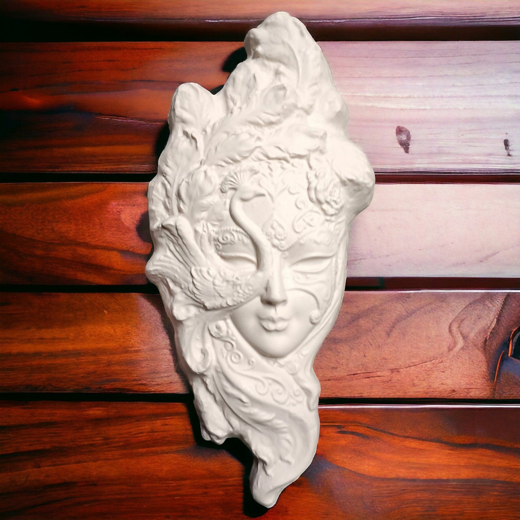 Панель 3D на стену Маска, панно из гипса . Декор для дома, офиса, для интерьера.