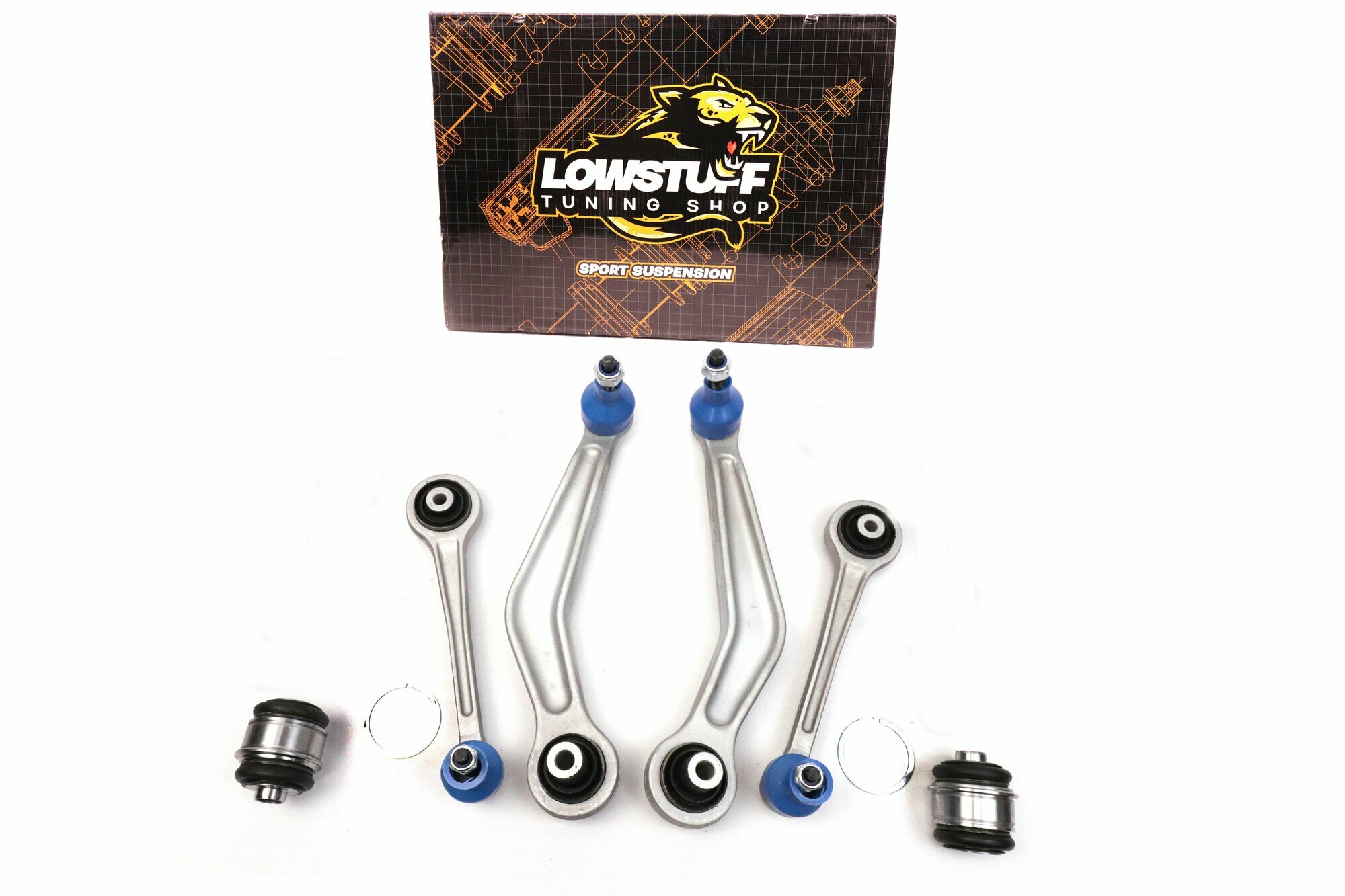 BMW E39 Комплект рычагов задней подвески LOWSTUF 53BM0011-2 6шт малый без интегральных рычагов и стоек стабилизатора