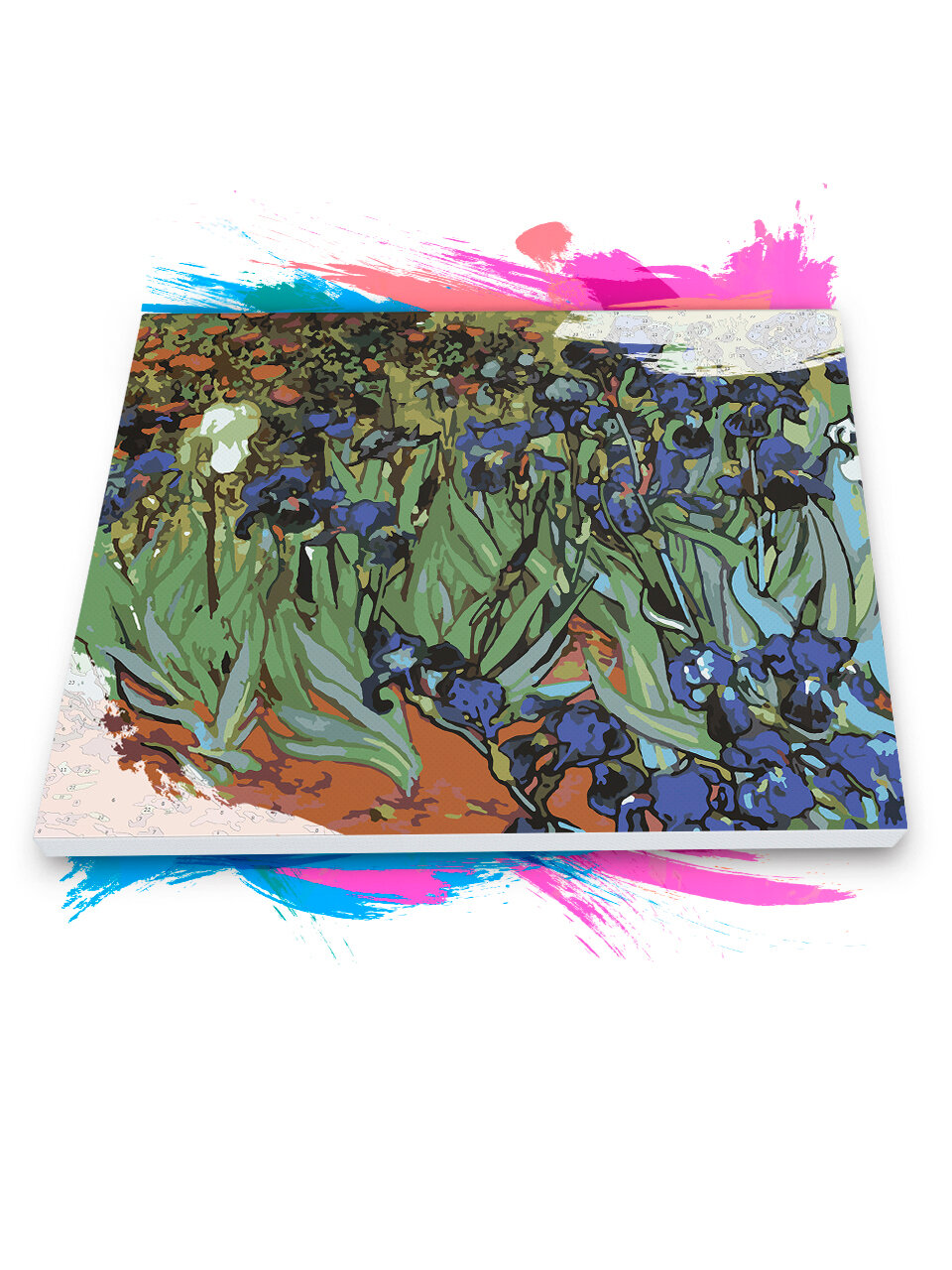 Картина по номерам на холсте Винсент Ван Гог - Ирисы в поле, 40 х 50 см