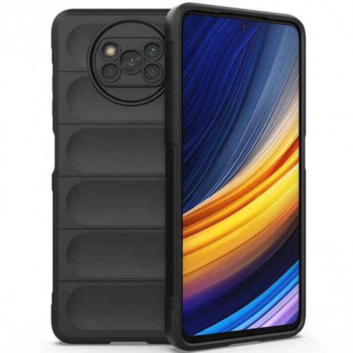 Flex Silicone Противоударный чехол для Xiaomi Poco X3 (NFC) Pro с защитой камеры и микрофиброй