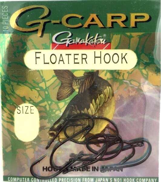 Крючок рыболовный Gamakatsu G-CARP FLOATER MB5 Black №02 ( упк. по 10шт.)