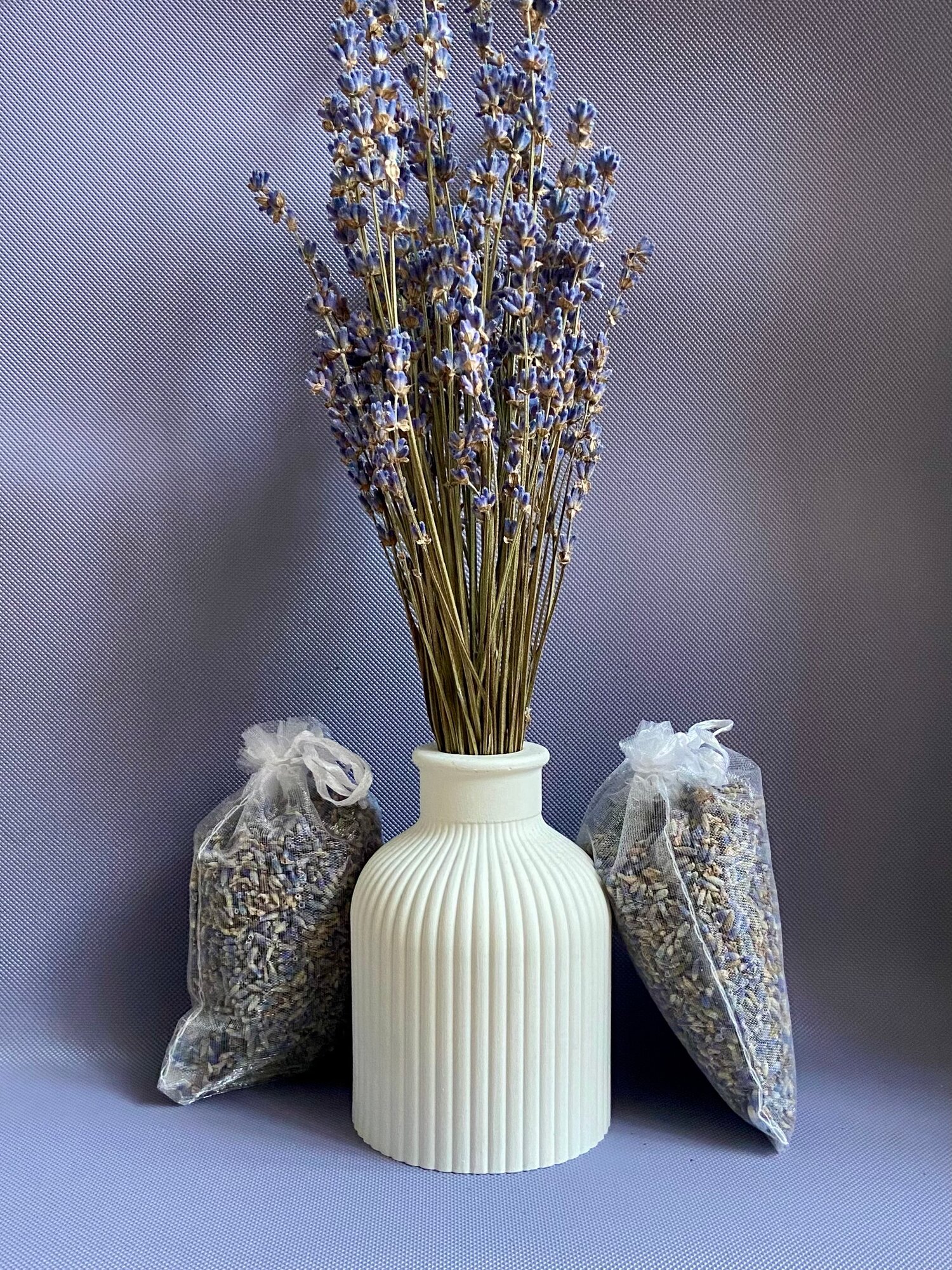 Ароматическое саше из очищенных соцветий крымской лаванды. Подарочная упаковка