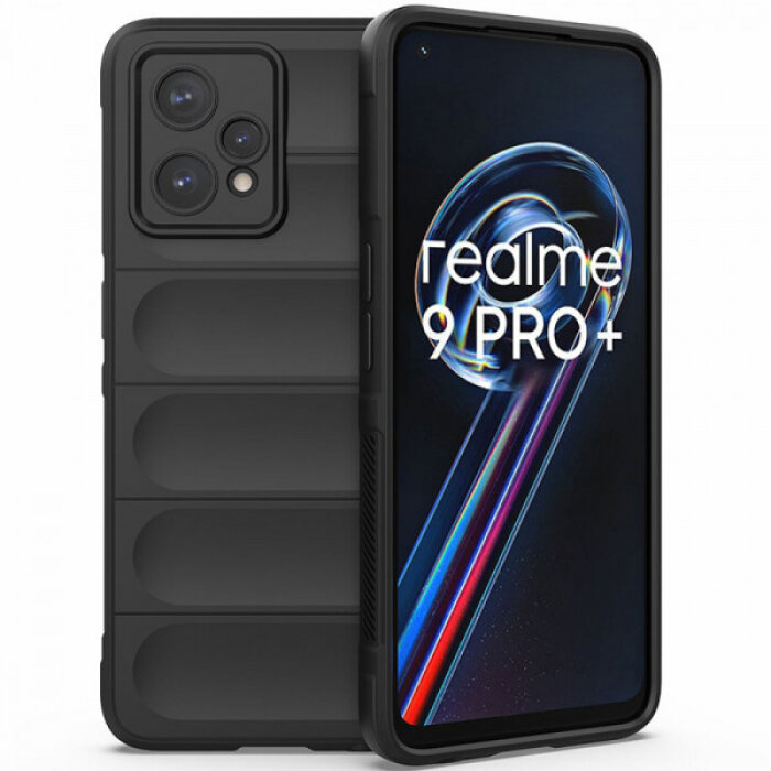 Flex Silicone Противоударный чехол для Realme 9 4G, 9 Pro Plus, Narzo 50 Pro с защитой камеры и микрофиброй
