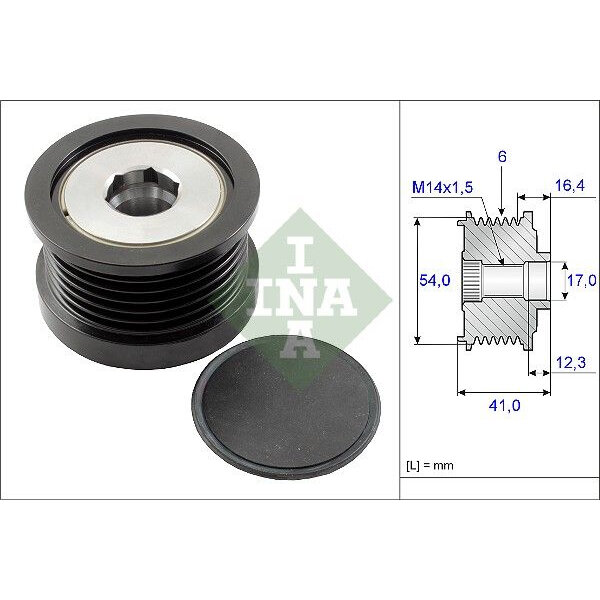 Шкив генератора для автомобиля, INA 535 0259 10 (1 шт.)
