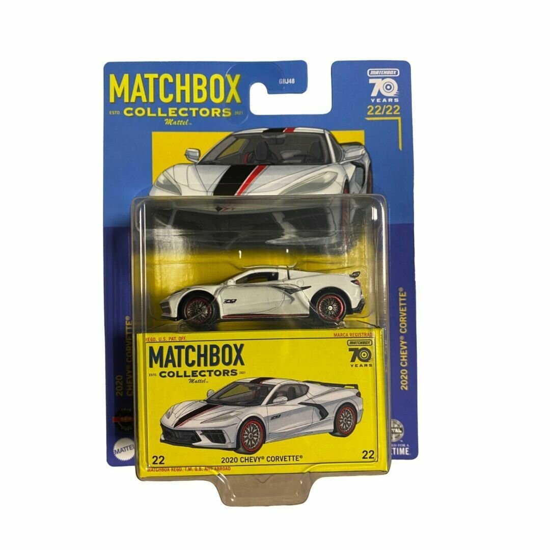 Масштабная коллекционная модель машинки 2020 Chevy orvette MATCHBOX COLLECTORS 1/64