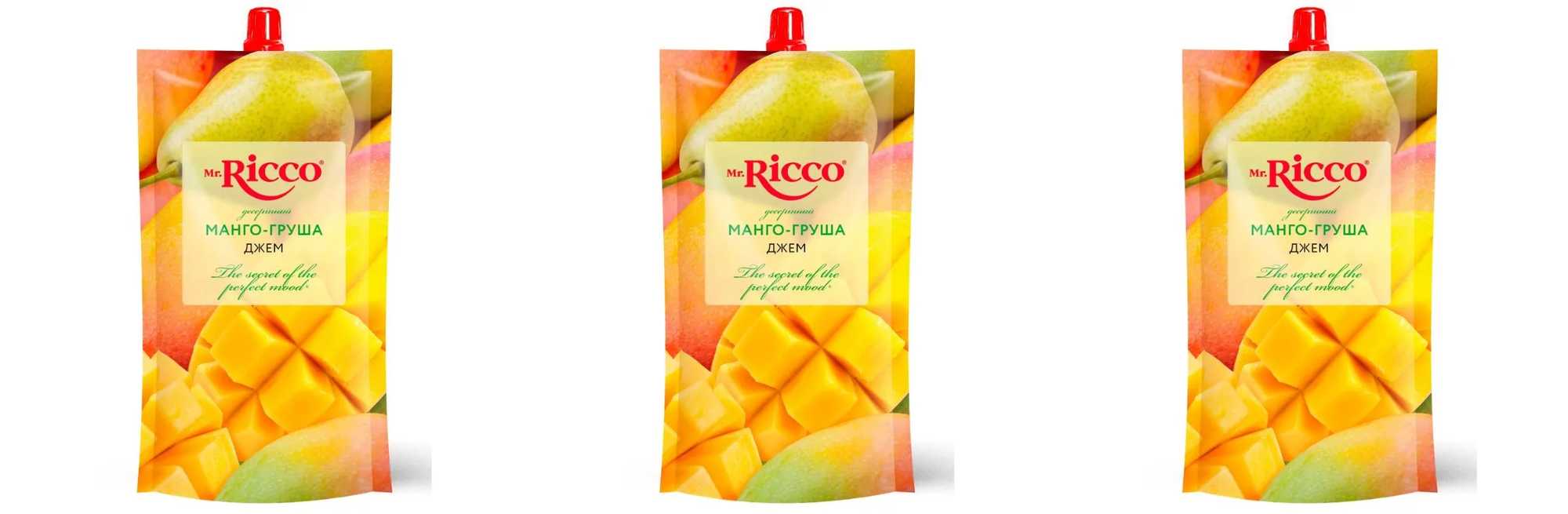 Mr.Ricco Джем десертный Манго-Груша, 300 мл, 3 шт
