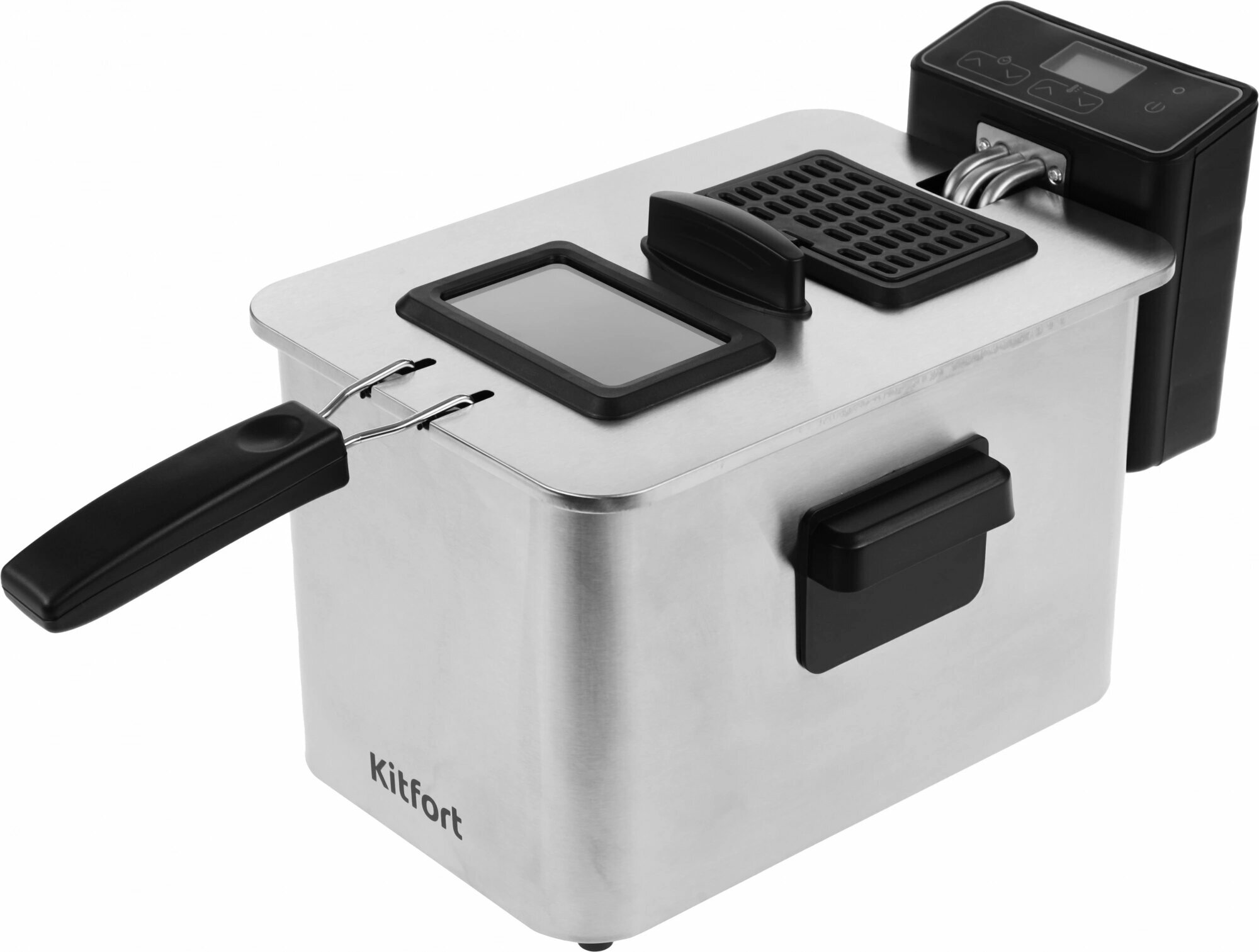 Фритюрница KitFort КТ-4054 серебристый/черный