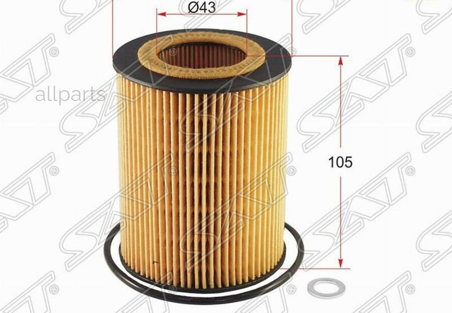 SAT ST-11427512300 Фильтр масляный BMW 3-Series 90-06 / 5-Series 95-10