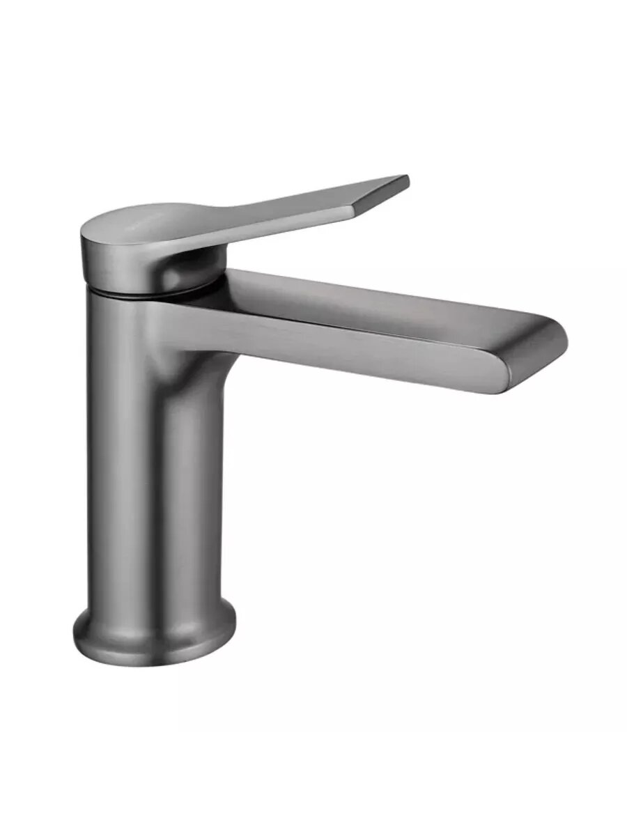 Смеситель для раковины умывальника S8301T оружейная сталь