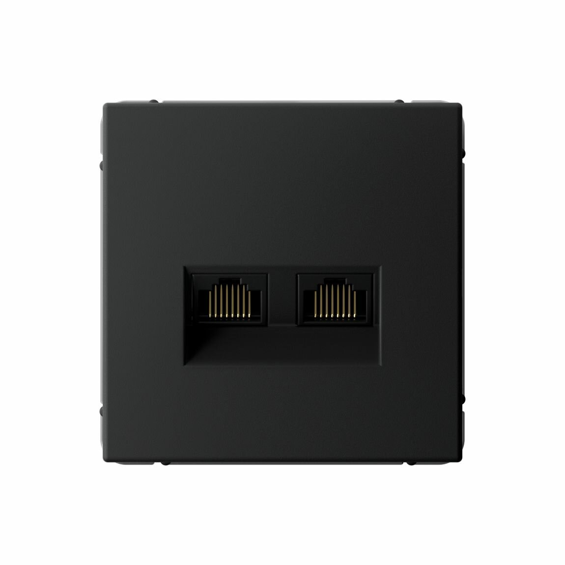 10 шт. Systeme Electric ArtGallery Карбон Розетка двойная компьютерная RJ45+RJ45, кат.6А, 10шт.