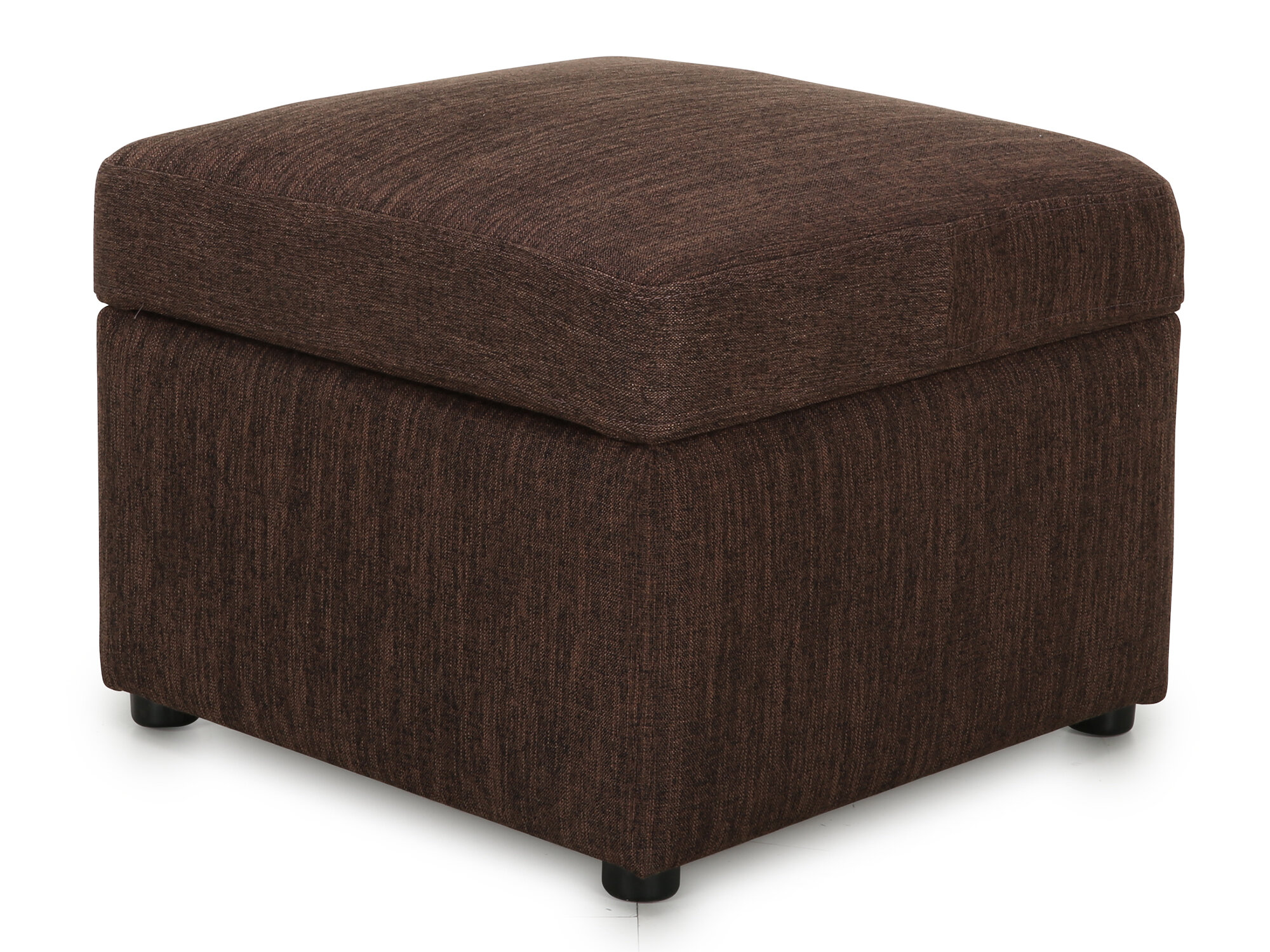 Пуф MebelVia "Квин", рогожка, для прихожей, квадратный, коричневый