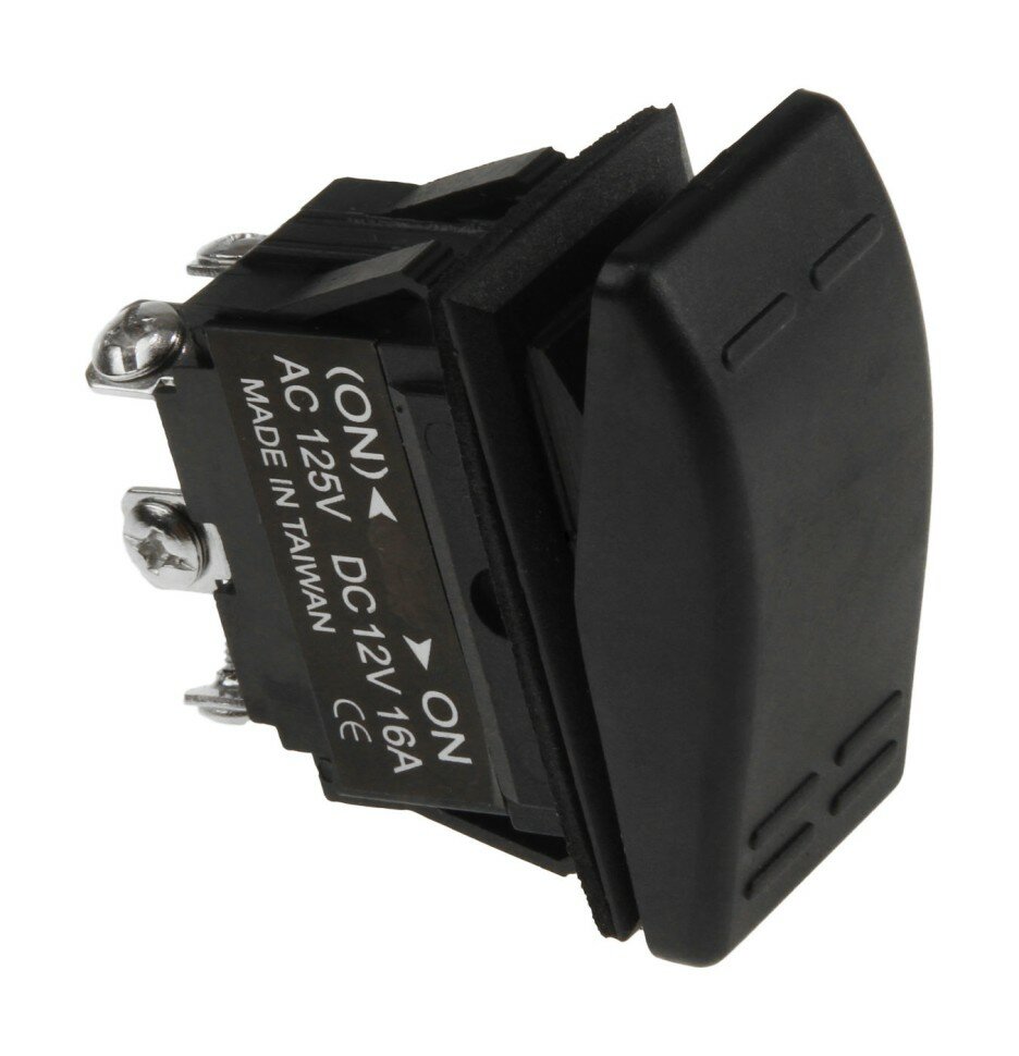 Переключатель двухпозиционный (ON)-ON 12 В/16А 6Р без фиксации 1 положения (Москва)
