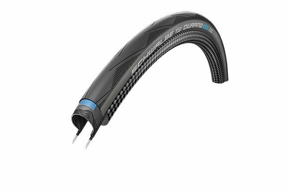 Покрышка велосипедная SCHWALBE 700x23C (23-622) DURANO DD Perf, DD, RaceGuard B/GR-SK HS464 DC 67EPI черно-серая