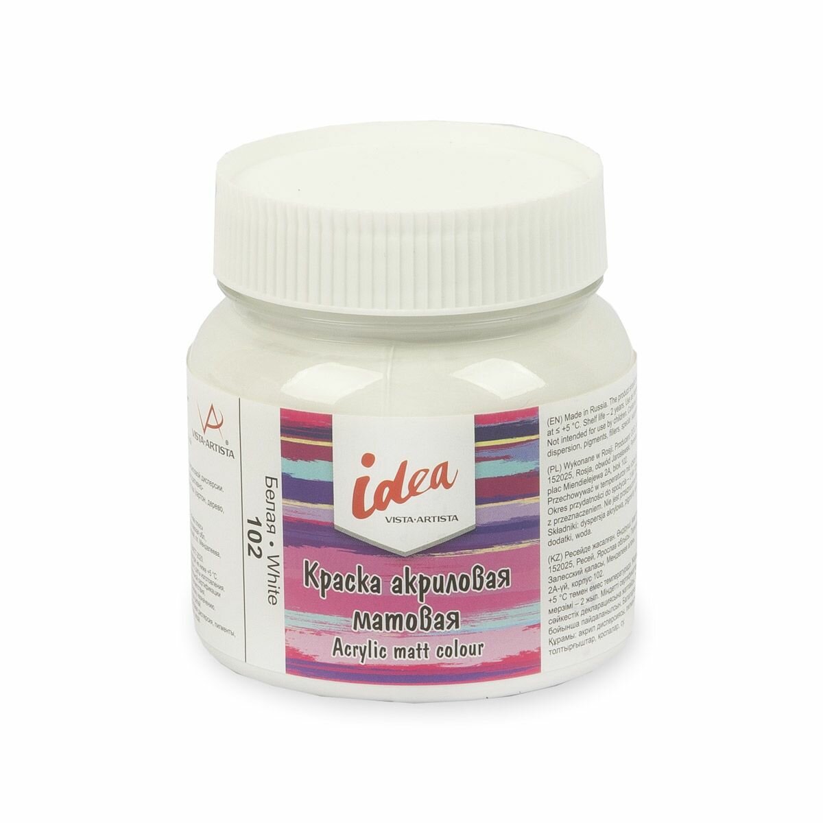 Краски акриловые "VISTA-ARTISTA" idea для декора матовая IMA-220 220 мл 4 шт. 102 Белая (White)