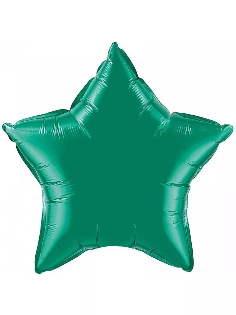 Звезда Зеленый / Green, фольгированный шар (18"/46 см ) 1 шт. / FLEX METAL, Испания