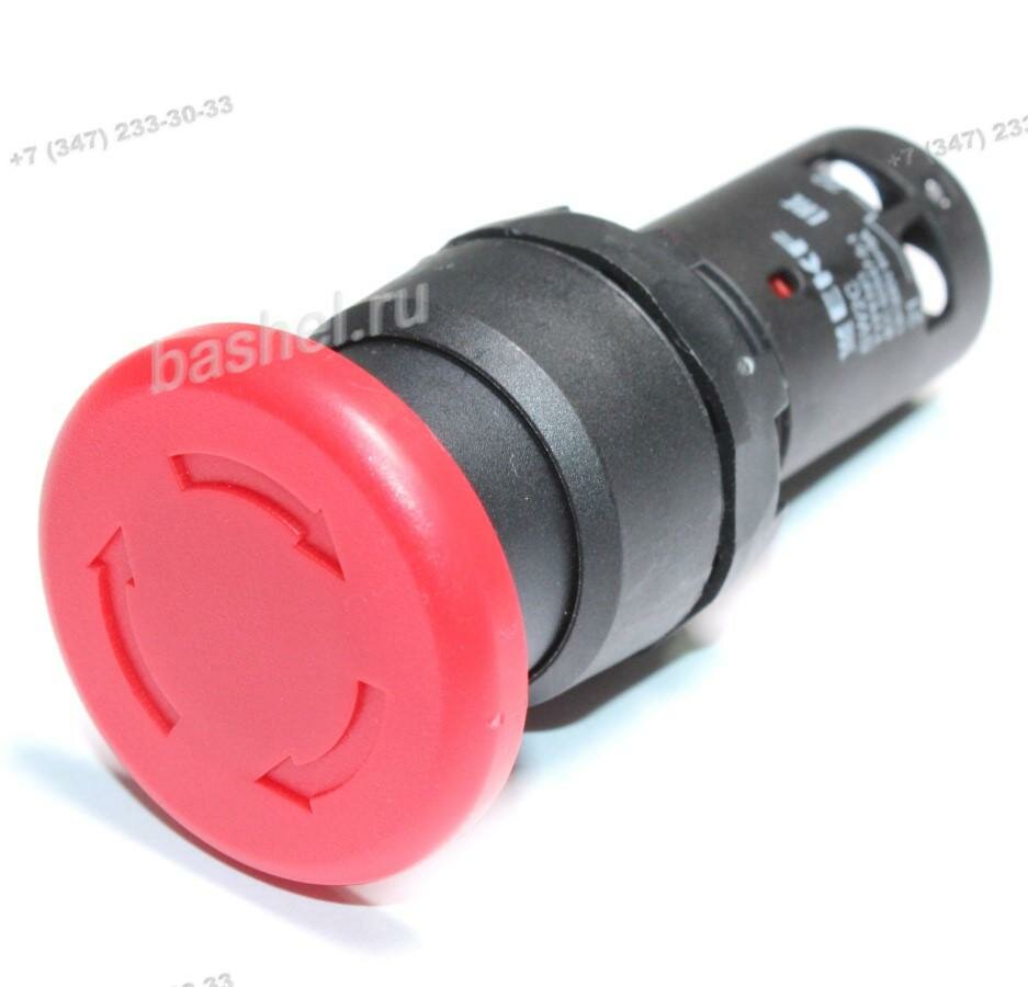 Кнопка SW2C-11MZ поворотная красная NO+NC Грибок EKF