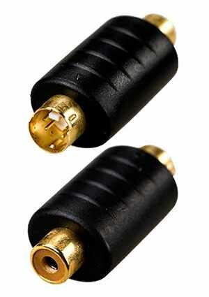 2-321G x, переходник MINI DIN 4 pin (S-VHS) штекер - RCA гнездо пластик (3 шт.)