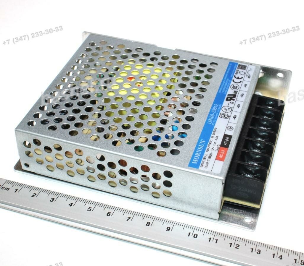 12V, 100W, 8.5A LM100-23B12, Модуль питания сетевой (блок питания с винтами), MORNSUN