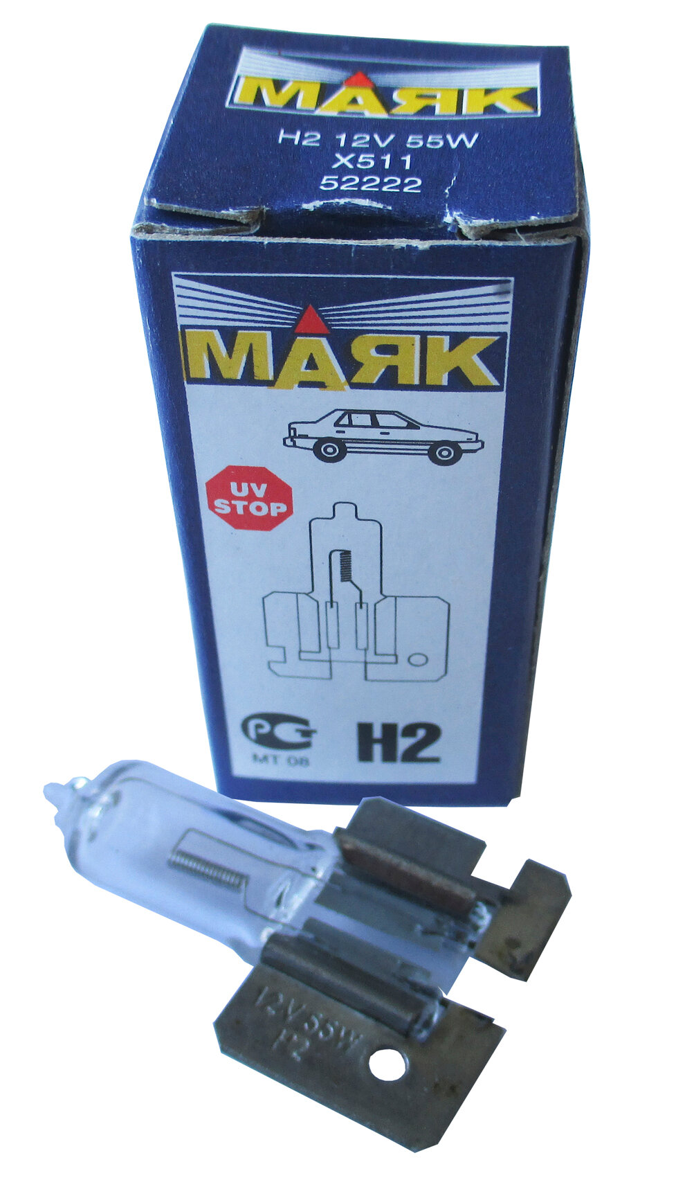 Лампа H2 12V 55W маяк 52222